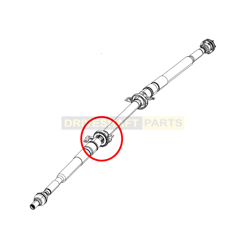 Jeep Cherokee KL 2014-2020 Front position on rear driveshaft